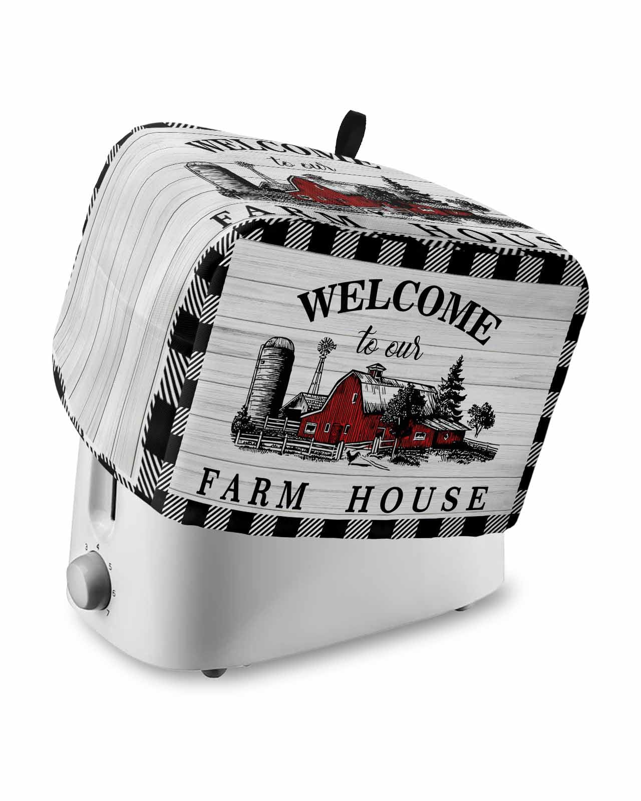 Fsddascl Farmhouse Cabin Small Toaster Cover 2 Slice, Kitchen Appliance ...
