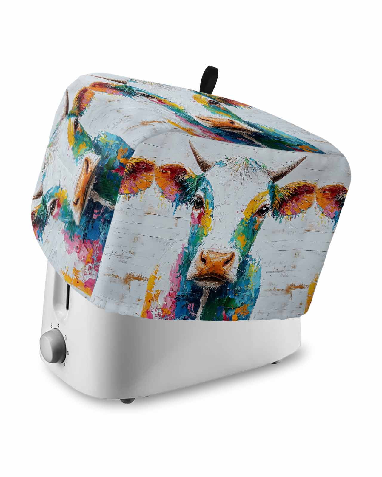 Fsddascl Farmhouse Cow Small Toaster Cover 2 Slice, Kitchen Appliance ...