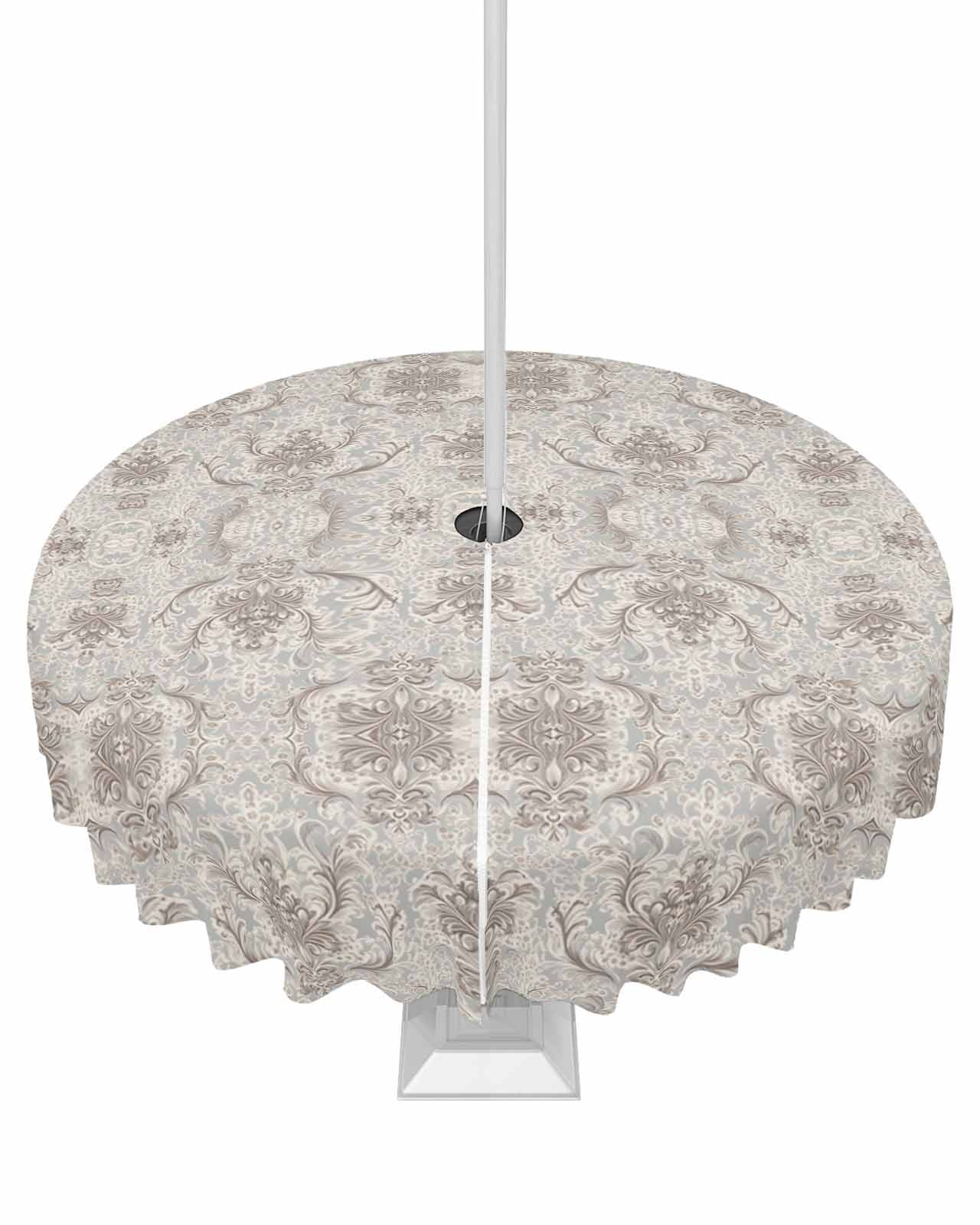 Fsddascl Farmhouse Ethnic Outdoor Tablecloth - 54 Inch Round Dining ...