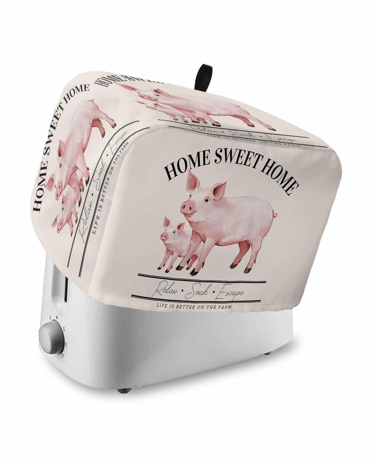 Fsddascl Farmhouse Pig Toaster Cover 2 Slice, Small Kitchen Appliance ...