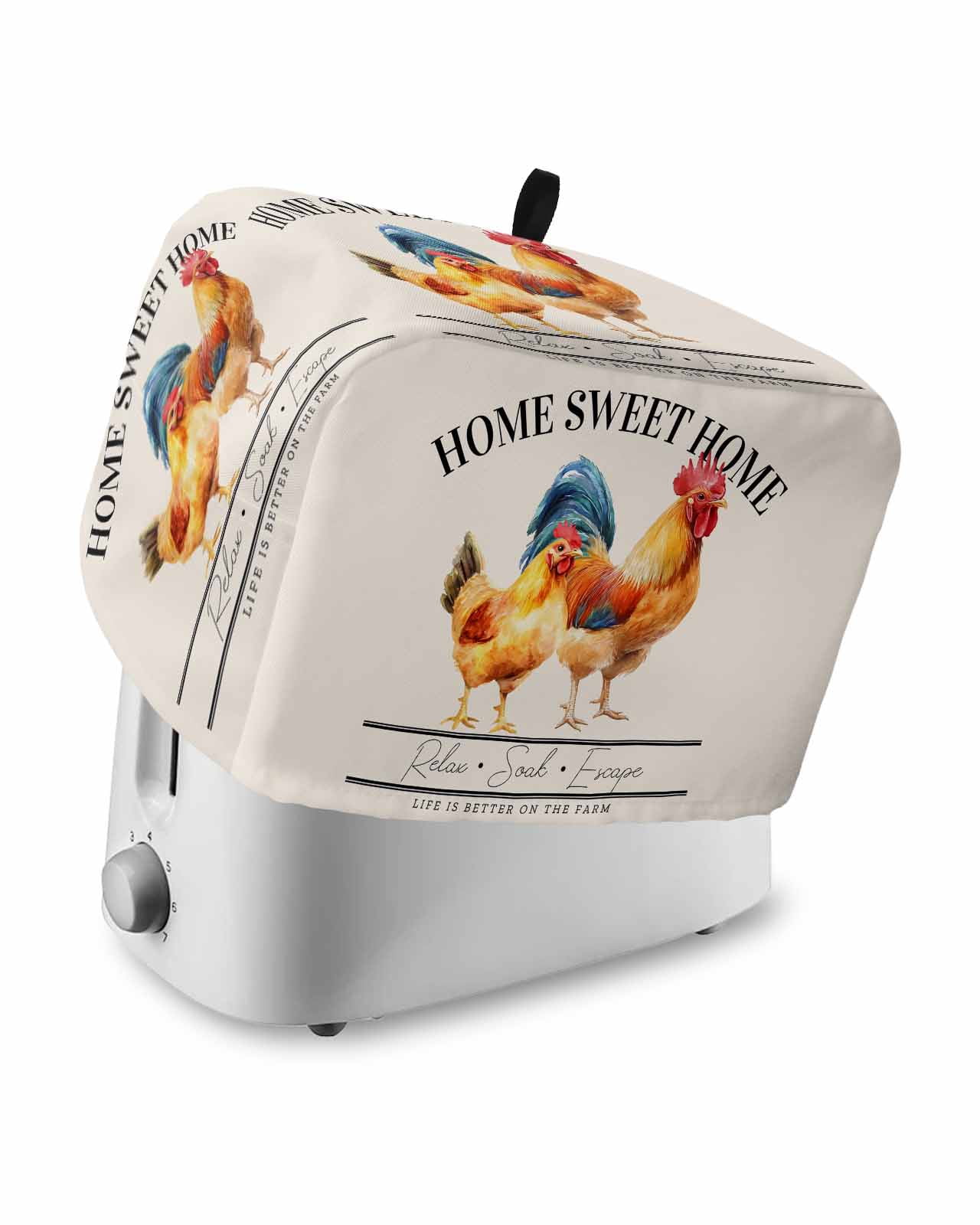 Fsddascl Farmhouse Rooster Toaster Cover 2 Slice, Small Kitchen ...