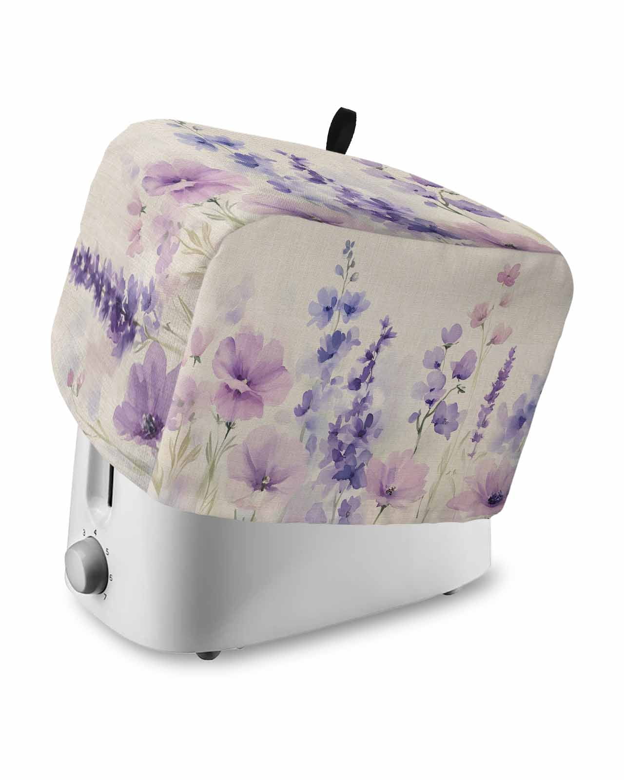 Fsddascl Floral Lavender Toaster Cover 2 Slice, Small Kitchen Appliance ...