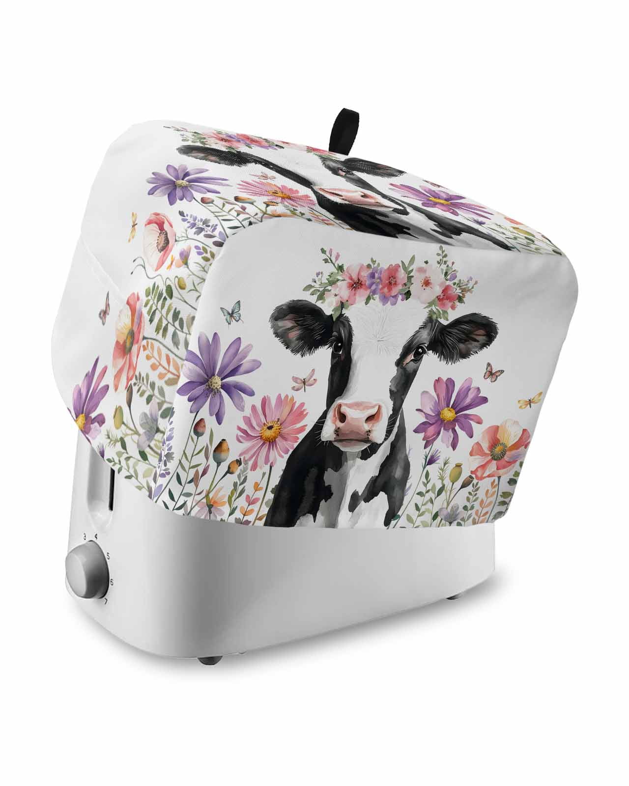 Fsddascl Flowers Cow Toaster Cover 2 Slice, Small Kitchen Appliance ...