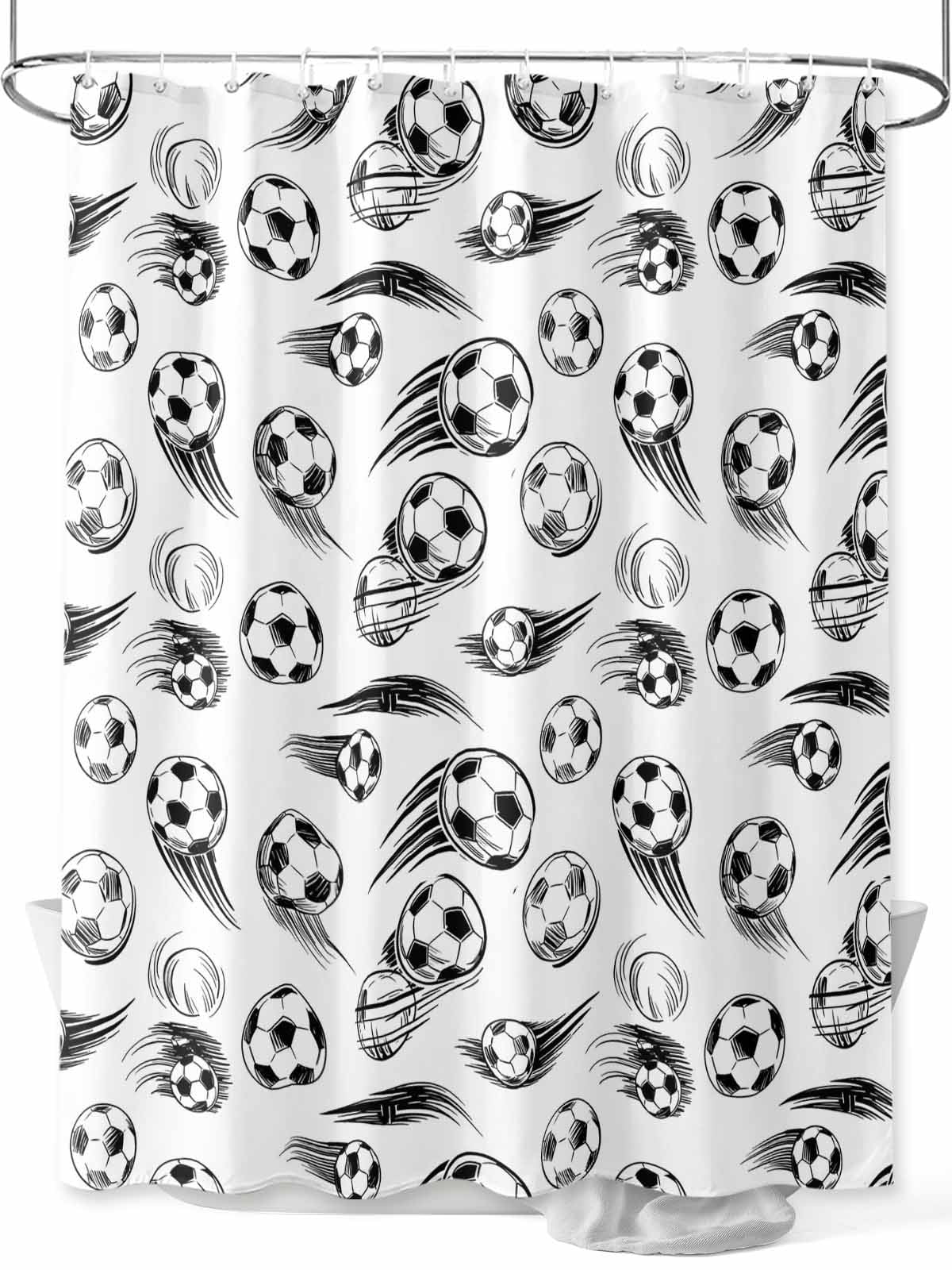 Fsddascl Football Shower Curtain Set - Extra Long 72" x 96" Washable ...