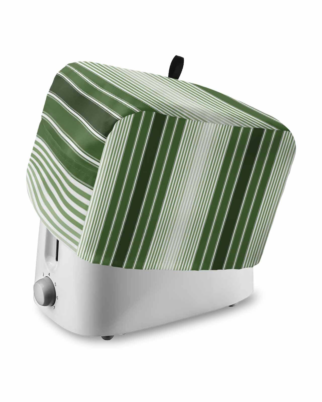 Fsddascl Forest Green Ombre Stripe Toaster Cover 4 Slice, Large Kitchen Appliance Covers ...