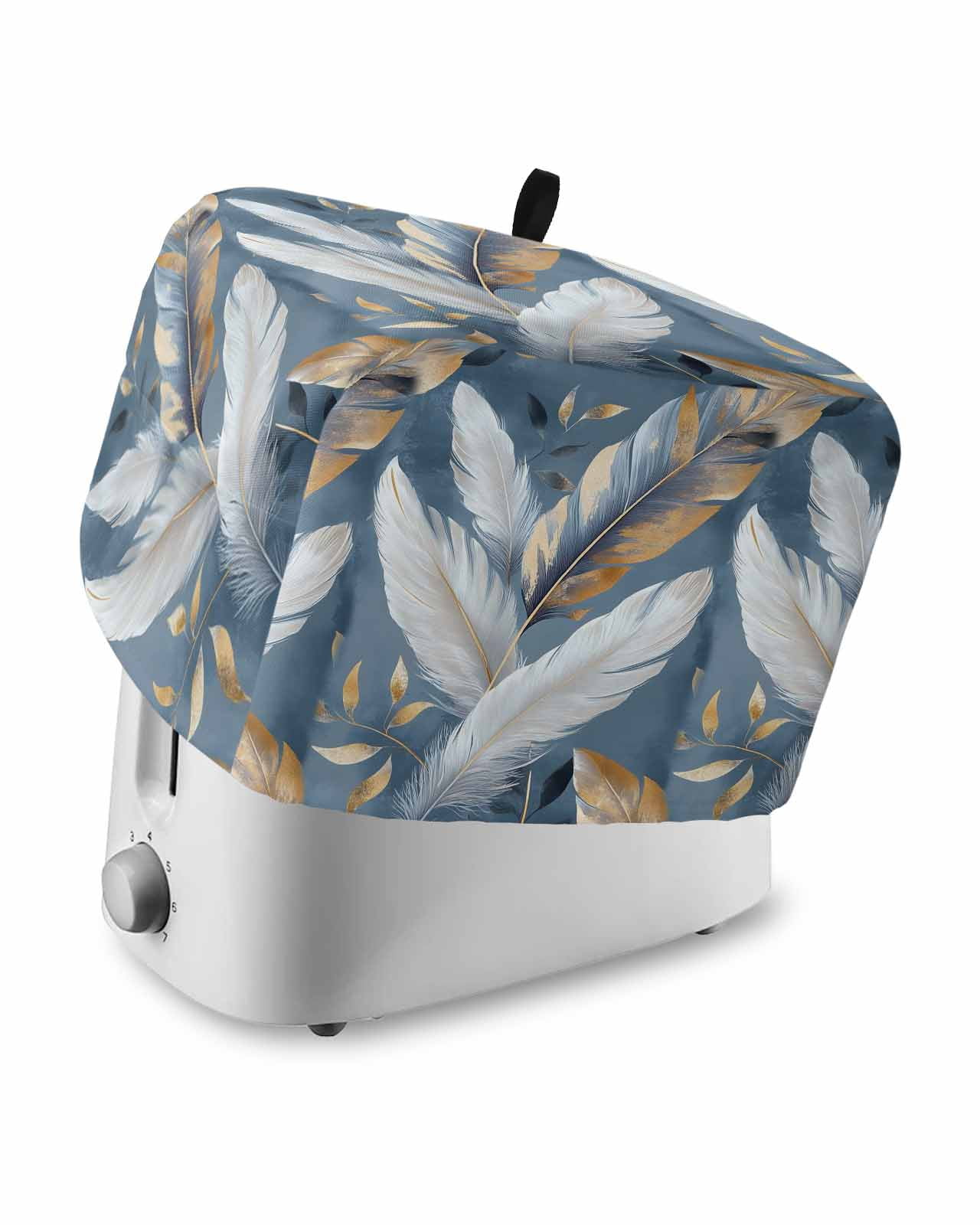 Fsddascl Gold White Feather Small Toaster Cover 2 Slice, Kitchen ...