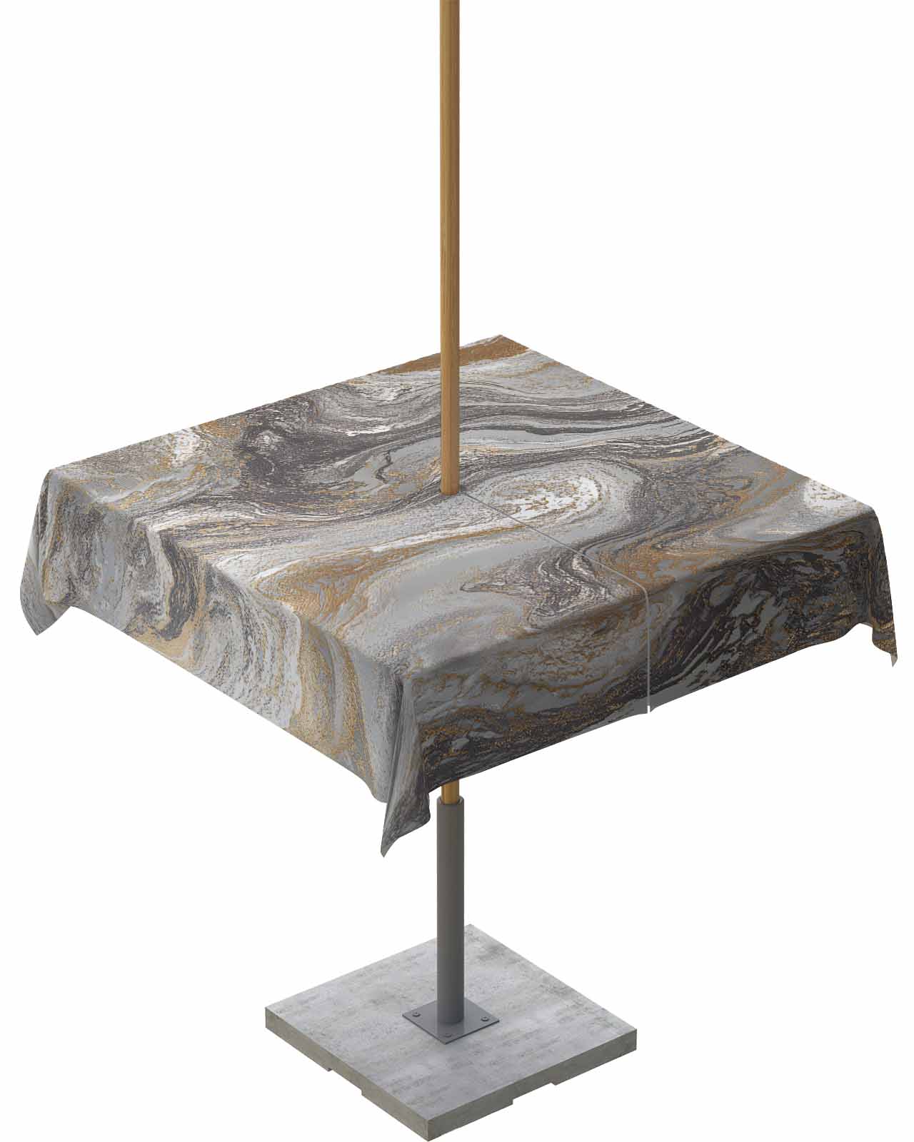 Fsddascl Gray Marble Outdoor Tablecloth - 54x54 Inch Square Dining ...