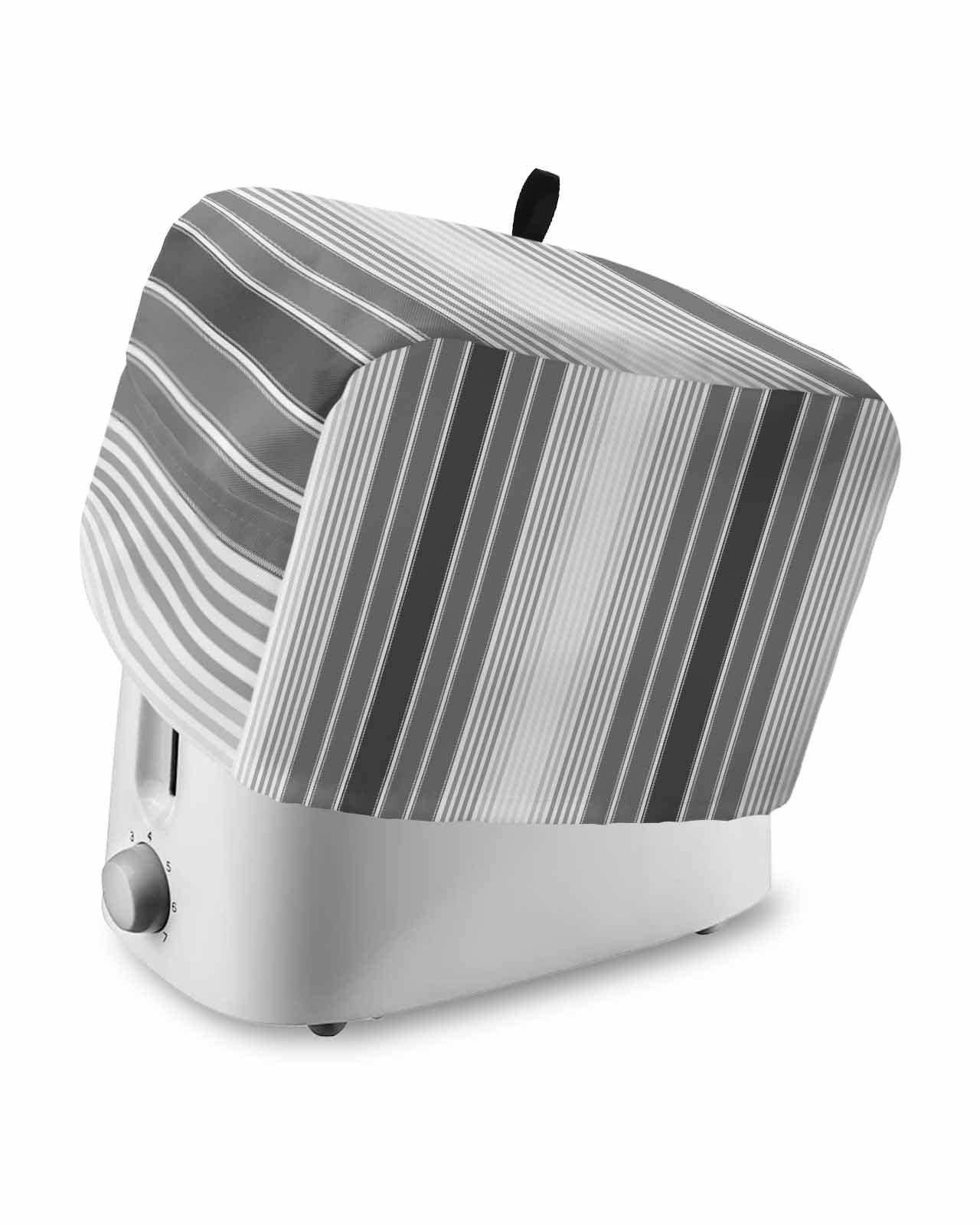 Fsddascl Gray Vertical Stripes Toaster Cover 4 Slice, Large Kitchen ...