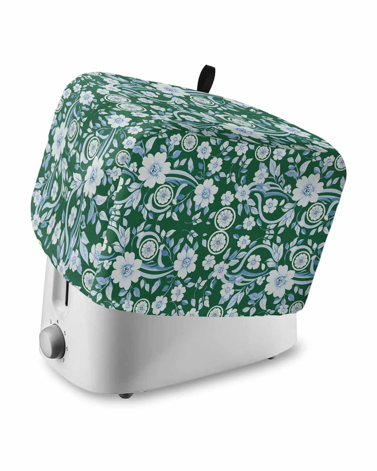 Fsddascl Green Blue Floral Toaster Cover 4 Slice, Large Kitchen ...