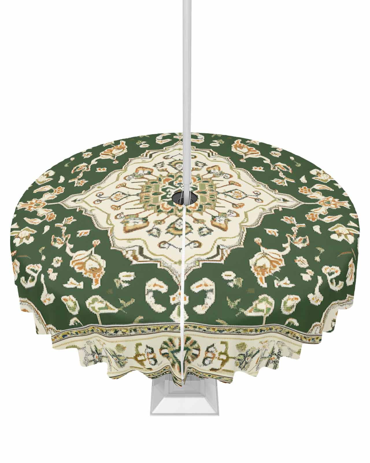 Fsddascl Green Ethnic Southwestern Outdoor Tablecloth - 60 Inch Round ...