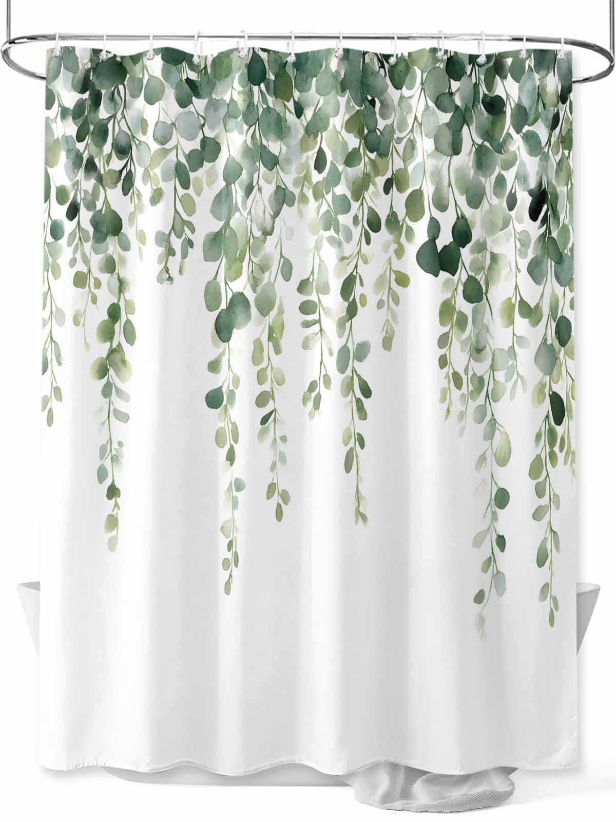 Fsddascl Green Eucalyptus Branches Shower Curtain Set - Small 36" x 72 ...