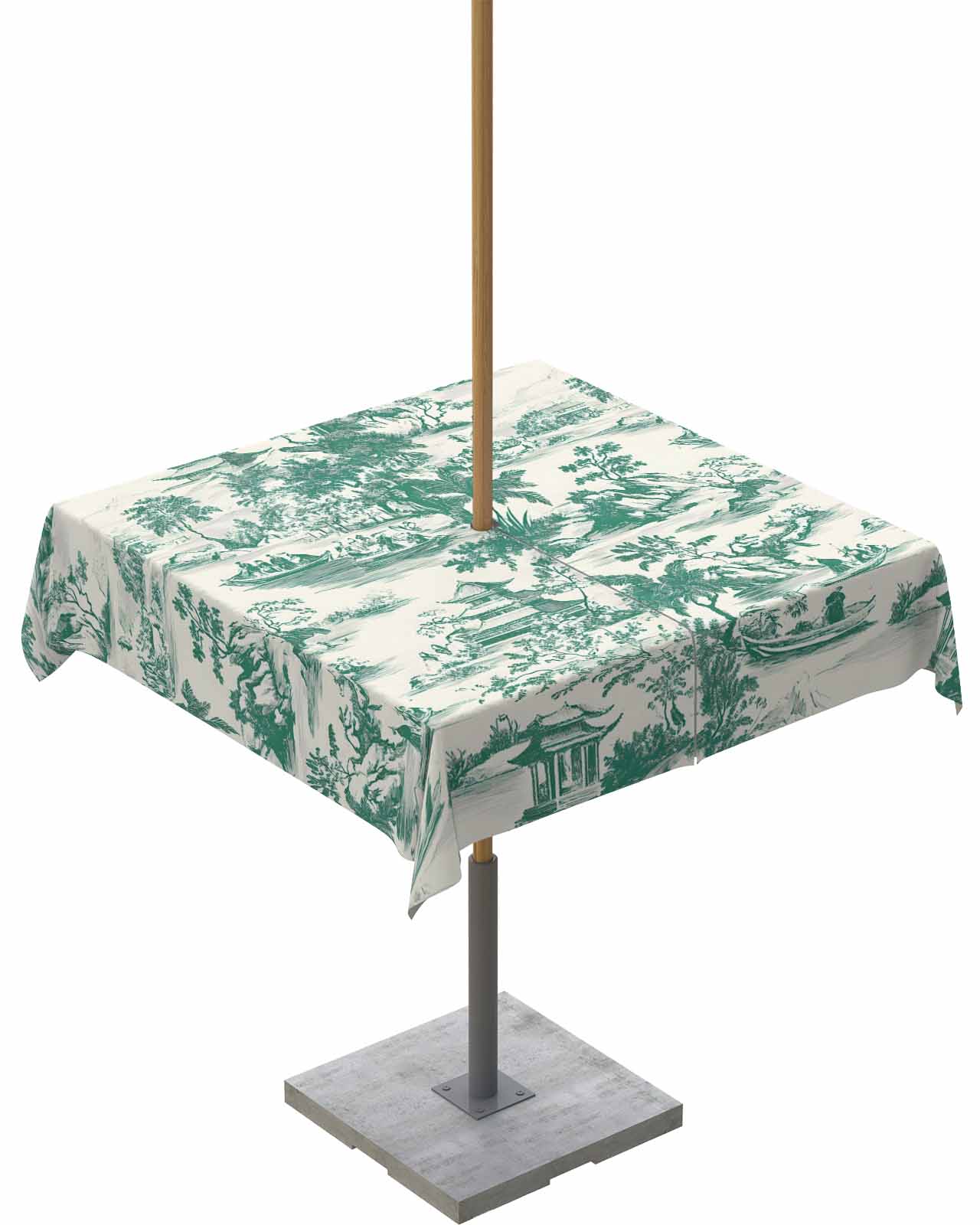 Fsddascl Green Garden Retro Outdoor Tablecloth - 60x60 Inch Square ...
