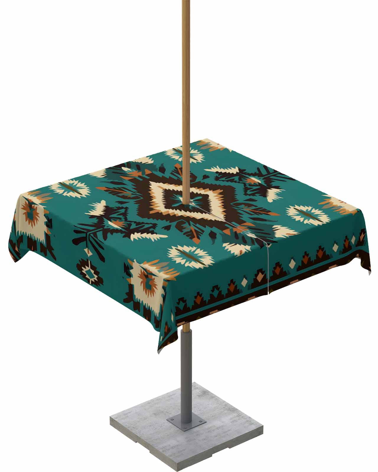 Fsddascl Green Southwestern Outdoor Tablecloth - 60x60 Inch Square ...