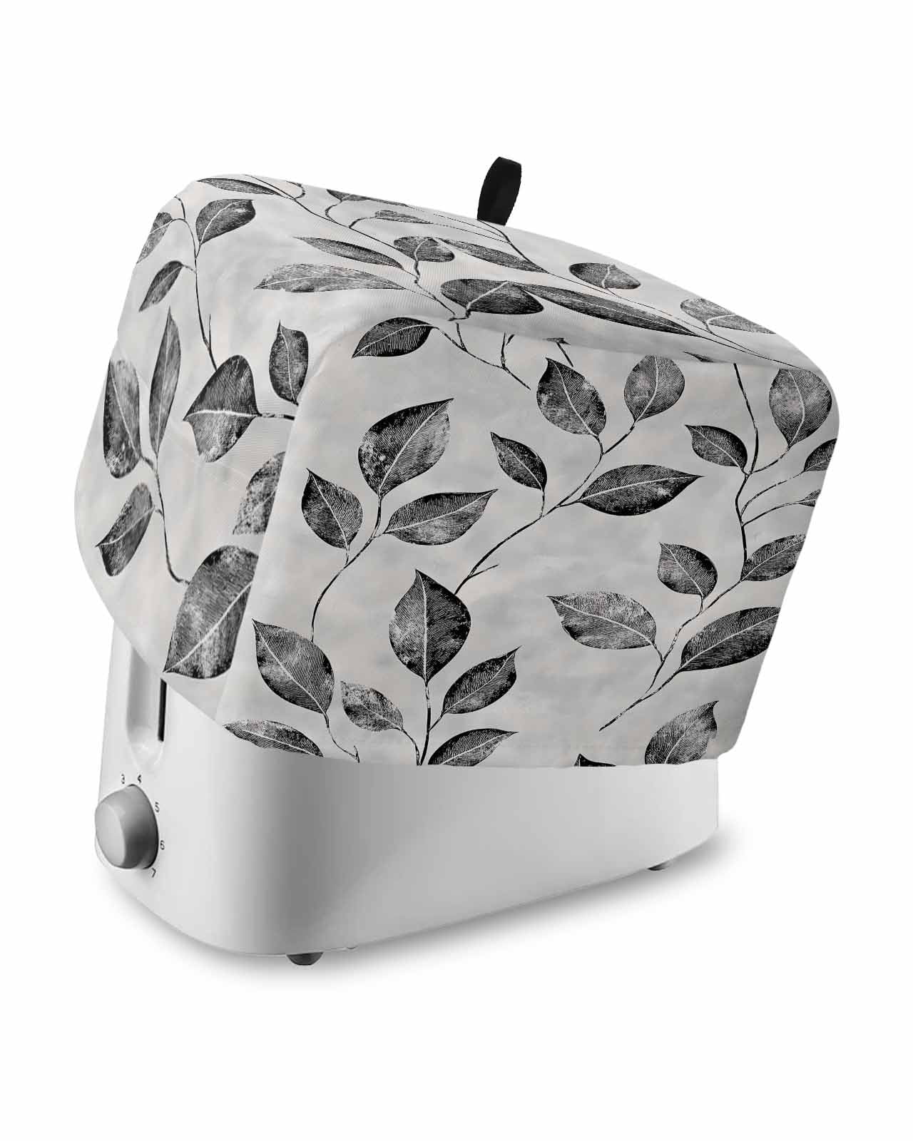 Fsddascl Grey Black Leaves Small Toaster Cover 2 Slice, Kitchen ...