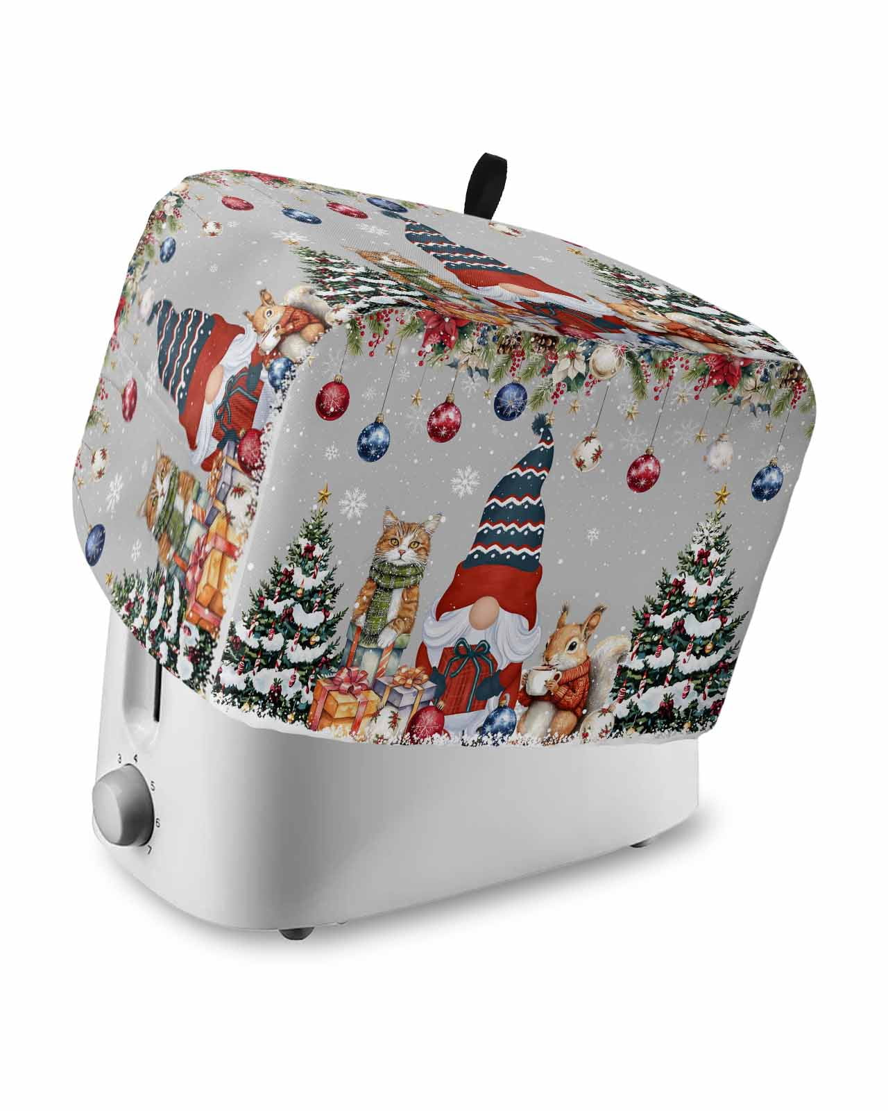 Fsddascl Grey Christmas Toaster Cover 2 Slice, Small Kitchen Appliance ...