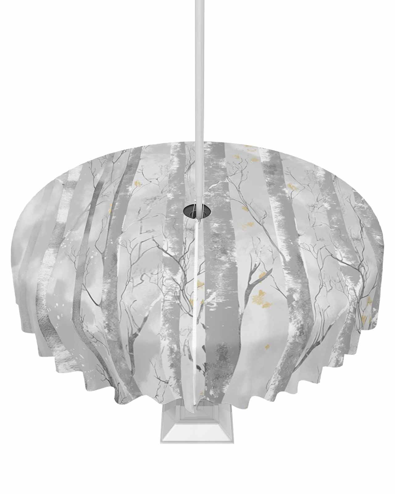 Fsddascl Grey Forest Outdoor Tablecloth - 54 Inch Round Dining Table ...