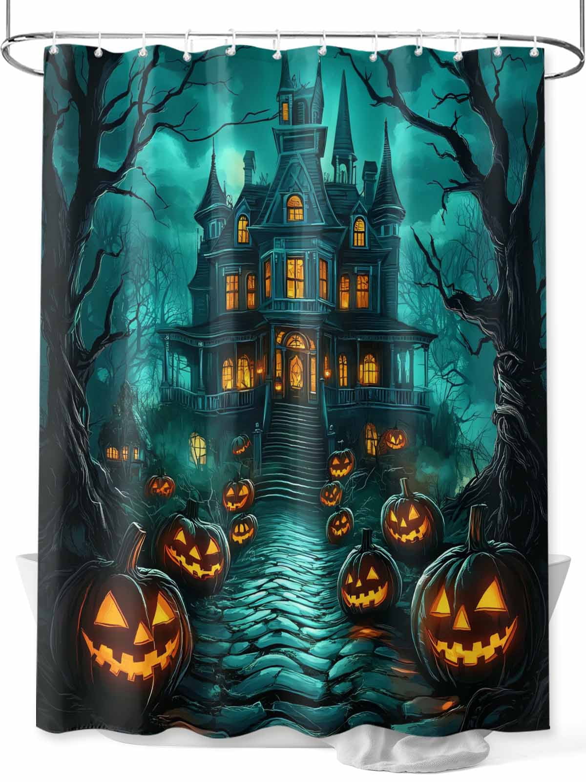 Halloween Shower Curtain Setnull
