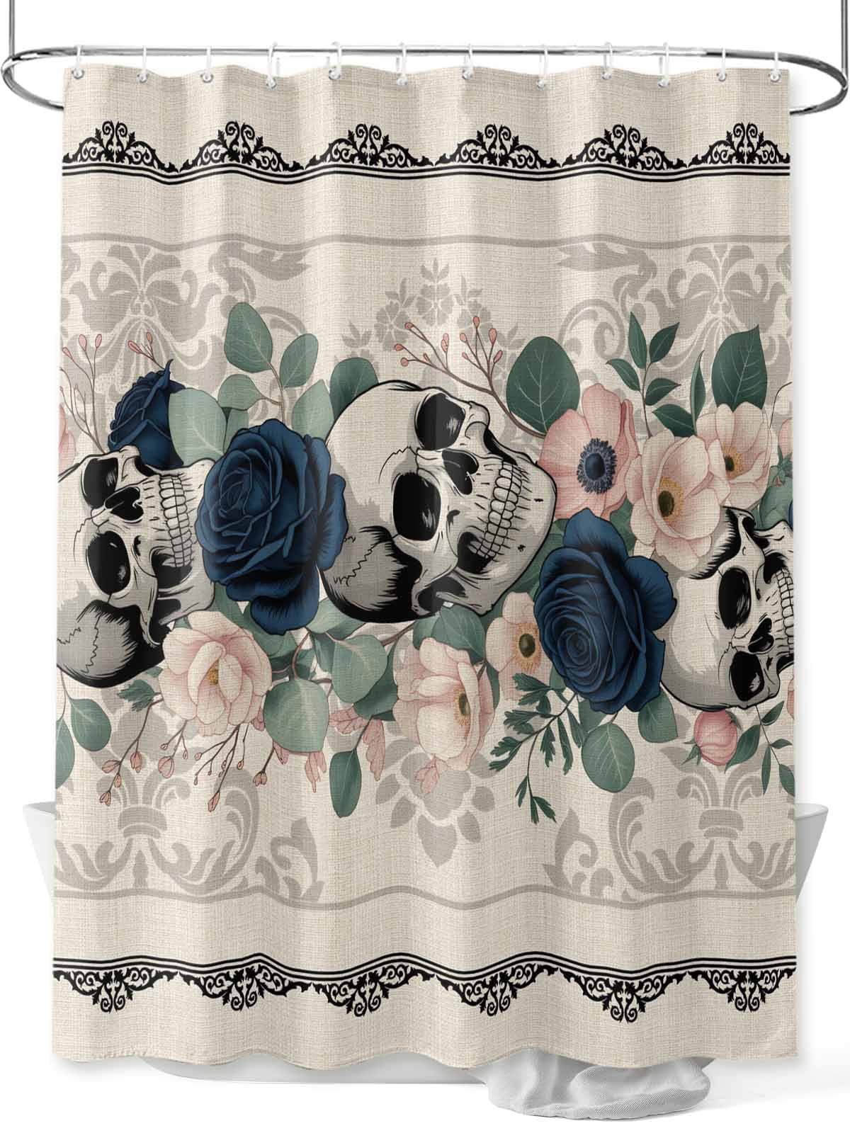 Fsddascl Halloween Shower Curtain Set - 72" x 78" Washable Bathtub ...