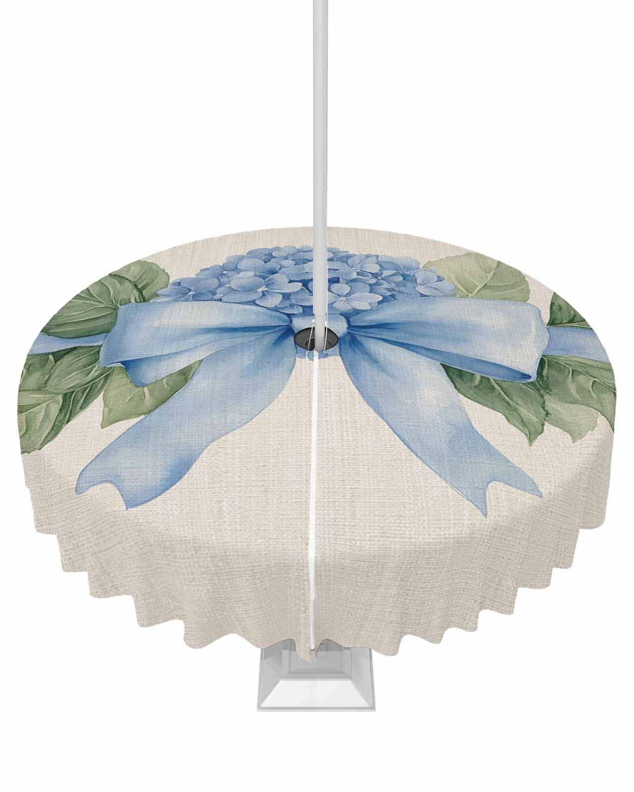 Fsddascl Hydrangea Flower Outdoor Tablecloth - 54 Inch Round Dining ...