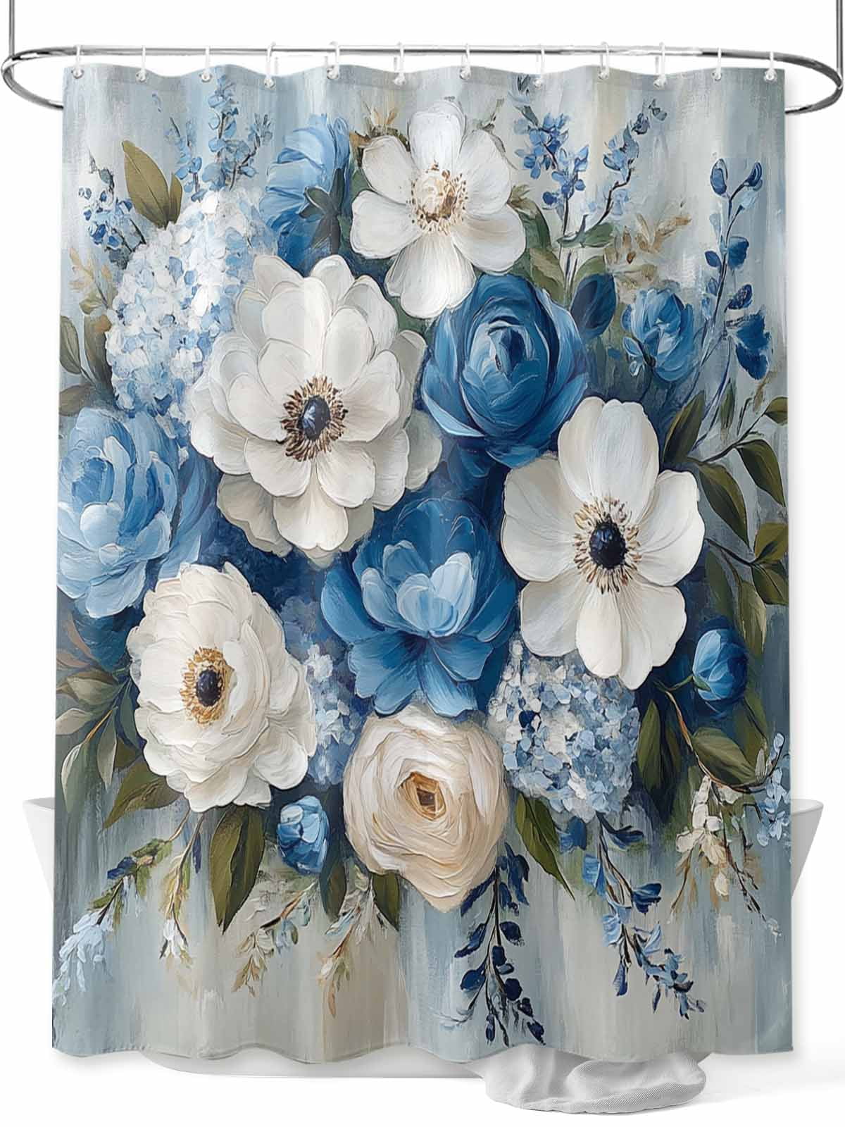 Fsddascl Hydrangeas Flower Shower Curtain Set - 72" x 78" Washable ...