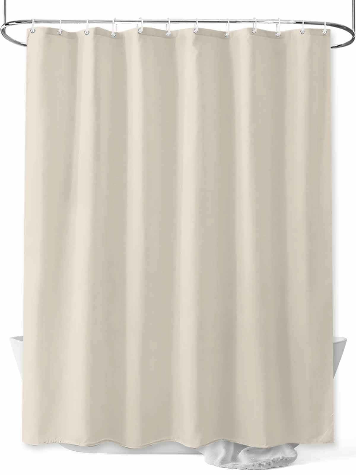 Fsddascl Ivory White Shower Curtain Set - Standard 72" x 72" Washable ...