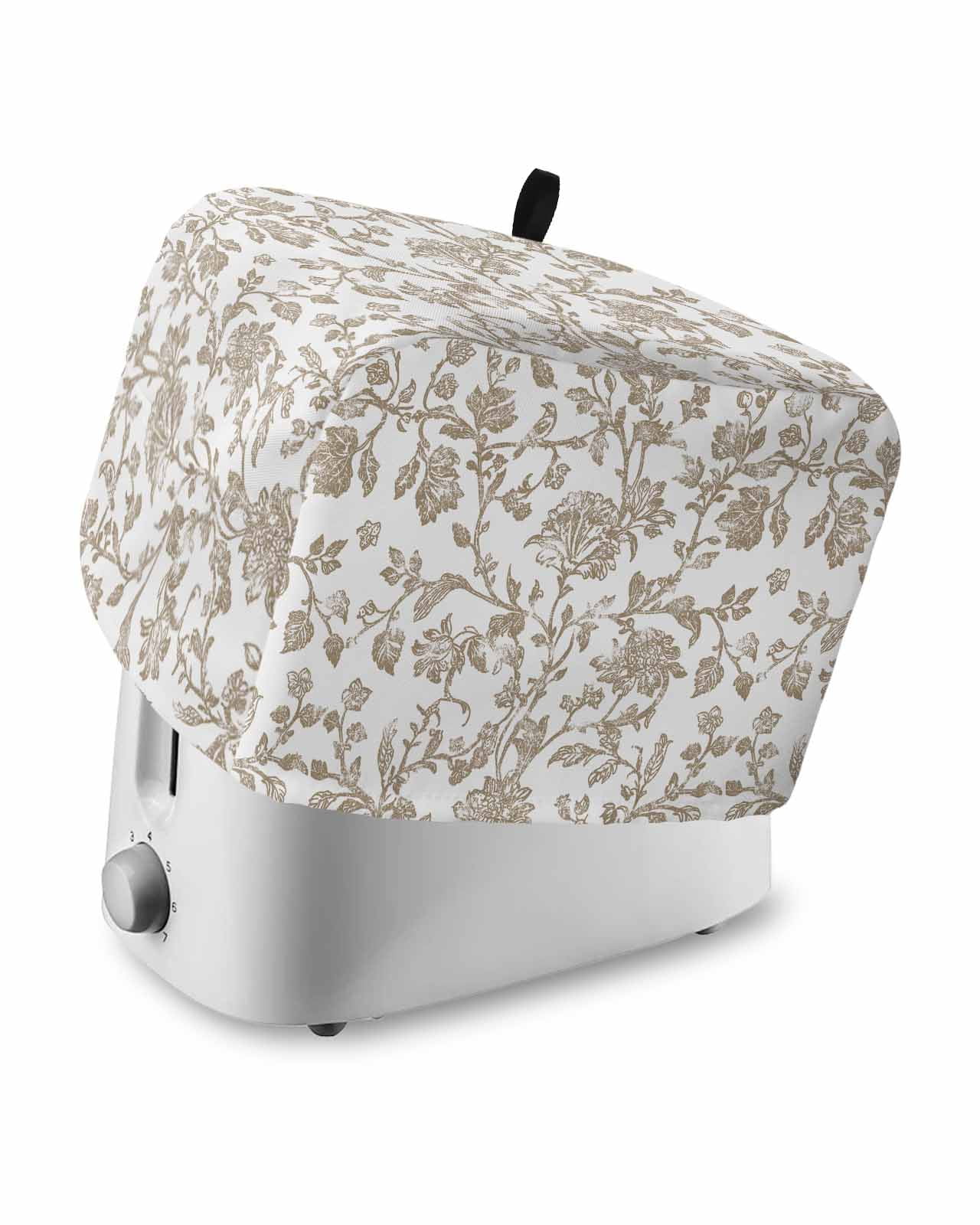 Fsddascl Khaki Flower Toaster Cover 4 Slice, Large Kitchen Appliance ...