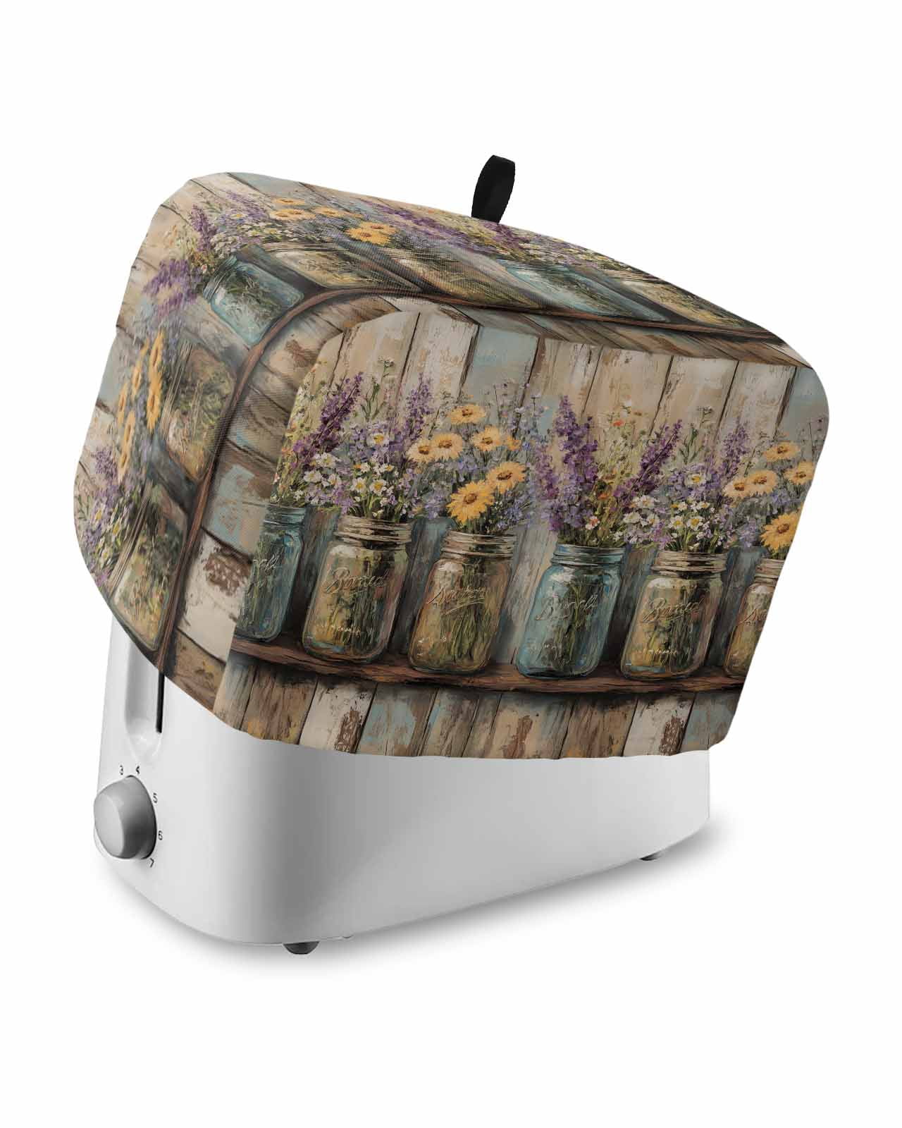 Fsddascl Lavender Floral Toaster Cover 4 Slice, Large Kitchen Appliance ...