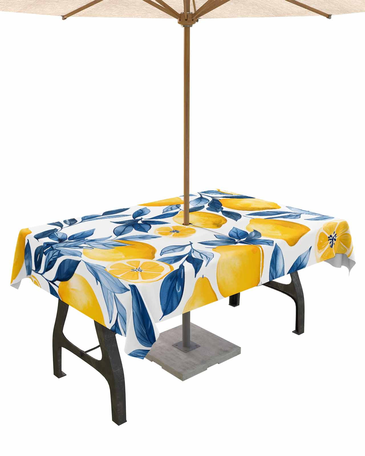 Fsddascl Lemon Outdoor Tablecloth - 52x70 Inch Rectangle Dining Table ...