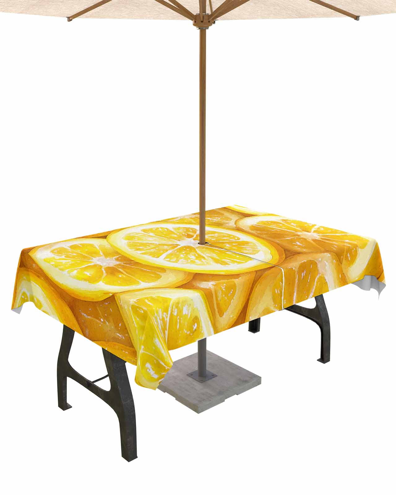 Fsddascl Lemon Outdoor Tablecloth - 52x70 Inch Rectangle Dining Table ...