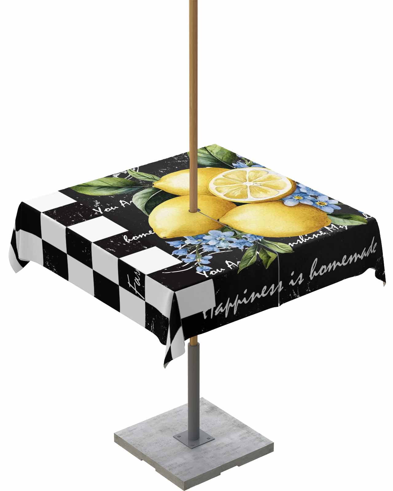 Fsddascl Lemon Outdoor Tablecloth - 60x60 Inch Square Dining Table ...