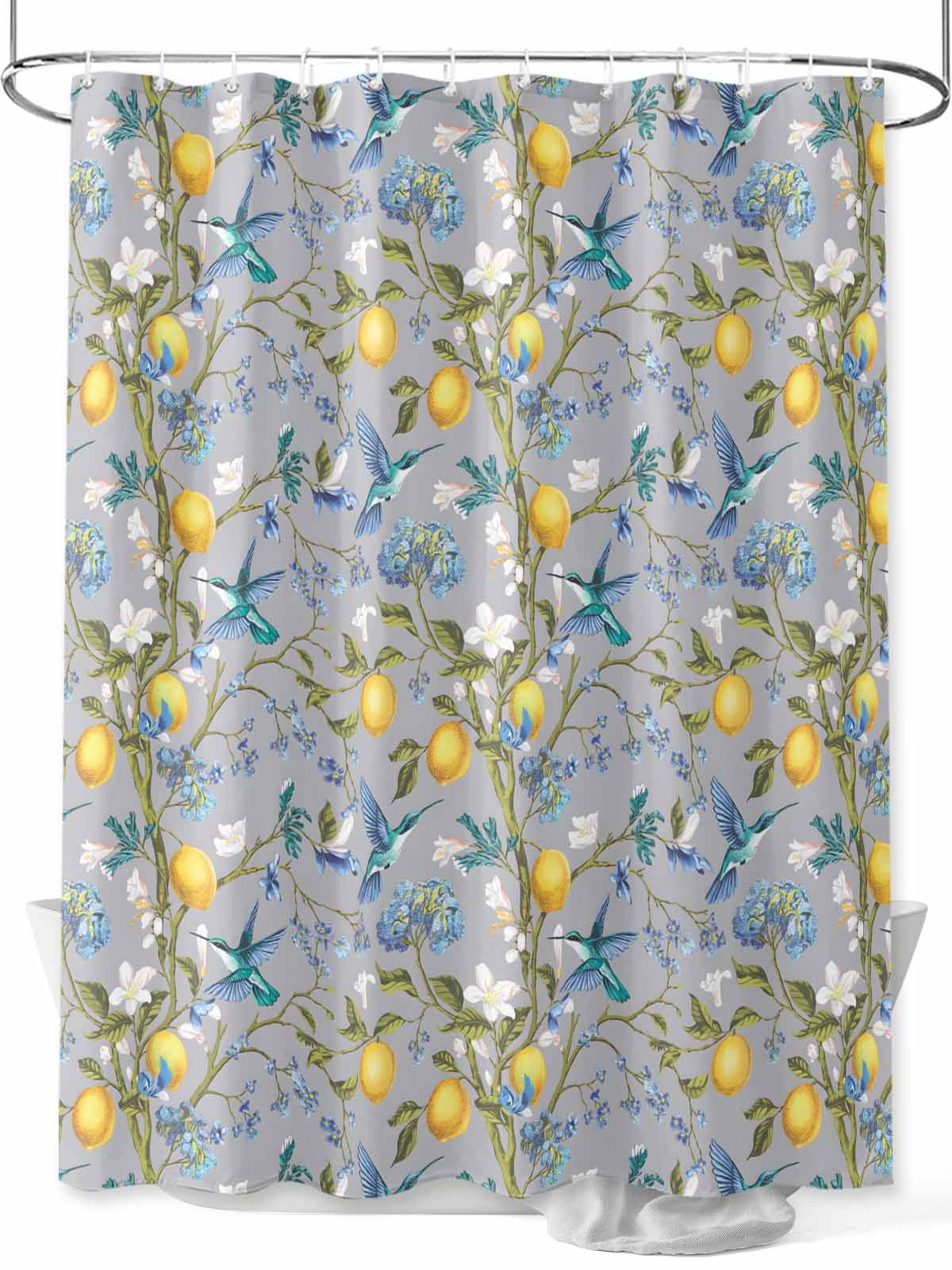 Fsddascl Lemon Tree Birds Shower Curtain Set - Extra Long 72" x 96" Washable Bathtub Curtain ...