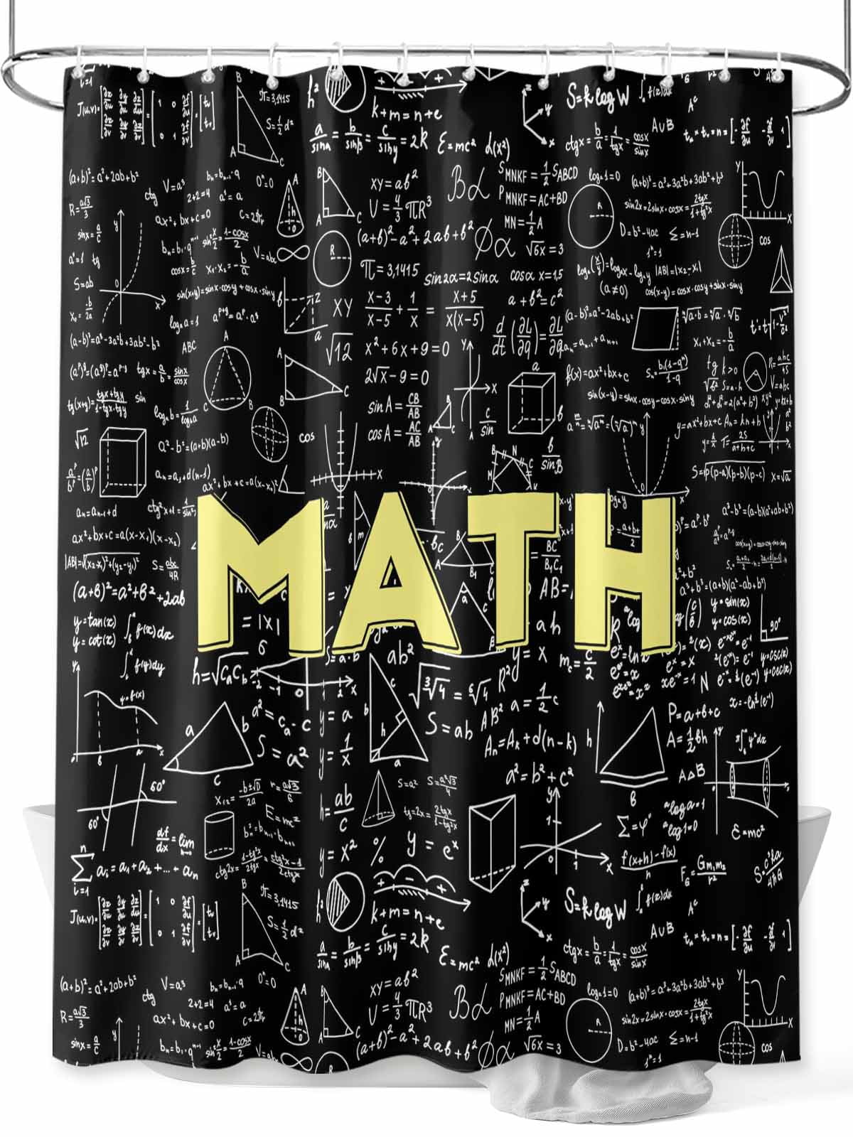 Fsddascl Mathematics Formulas Shower Curtain Set - 72" x 78" Washable ...