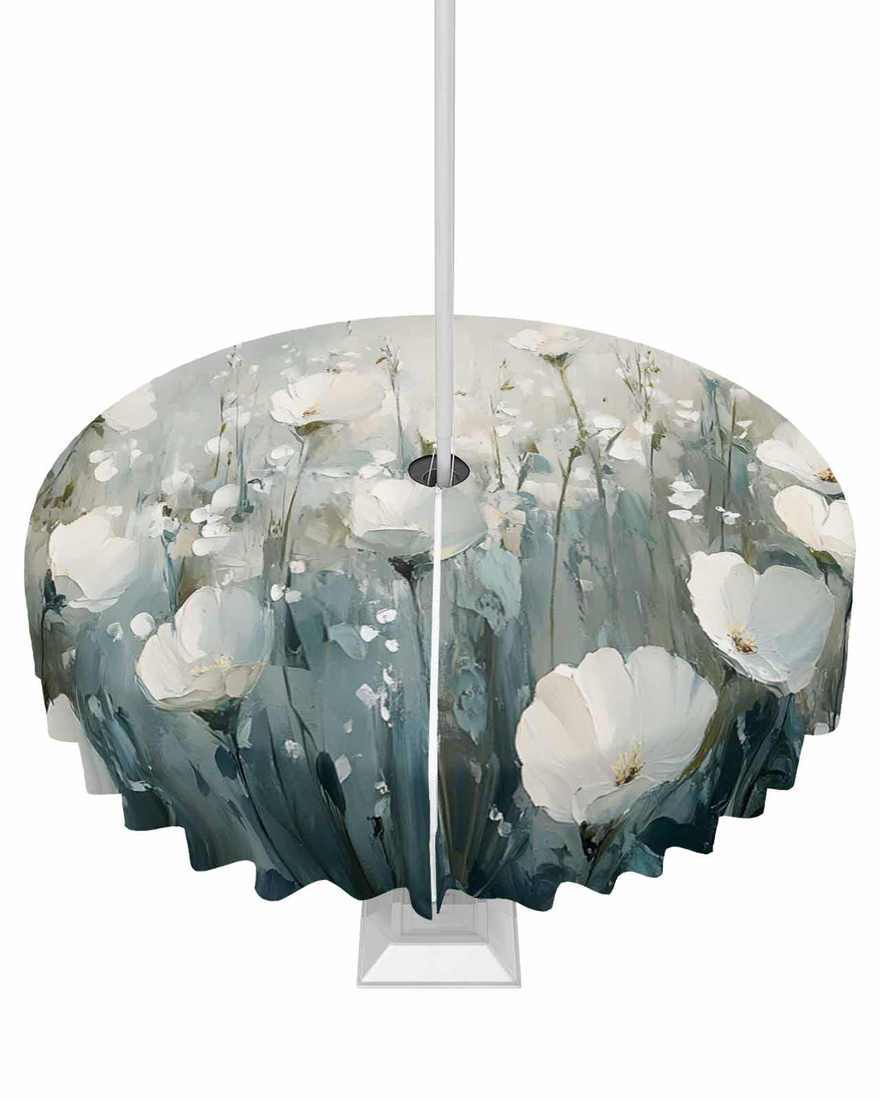 Fsddascl Modern Oil Painting Outdoor Tablecloth - 60 Inch Round Dining ...