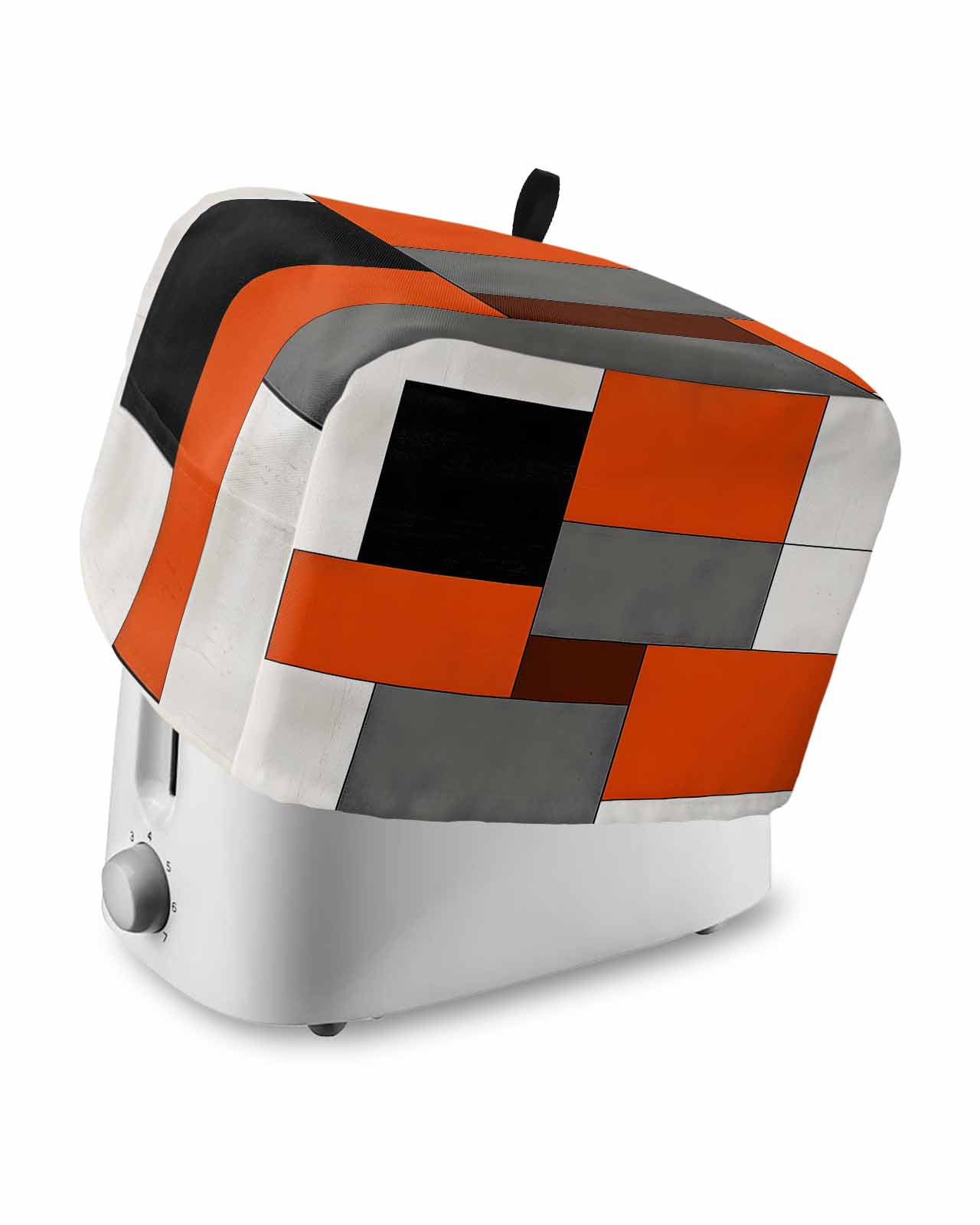 Fsddascl Modern Orange Beige Small Toaster Cover 2 Slice, Kitchen ...