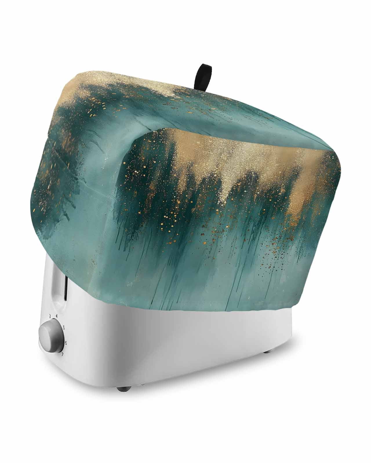 Fsddascl Modern Turquoise Gold Small Toaster Cover 2 Slice, Kitchen ...
