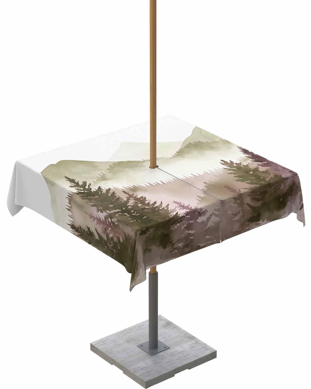 Fsddascl Mountains Forest Outdoor Tablecloth - 60x60 Inch Square Dining ...