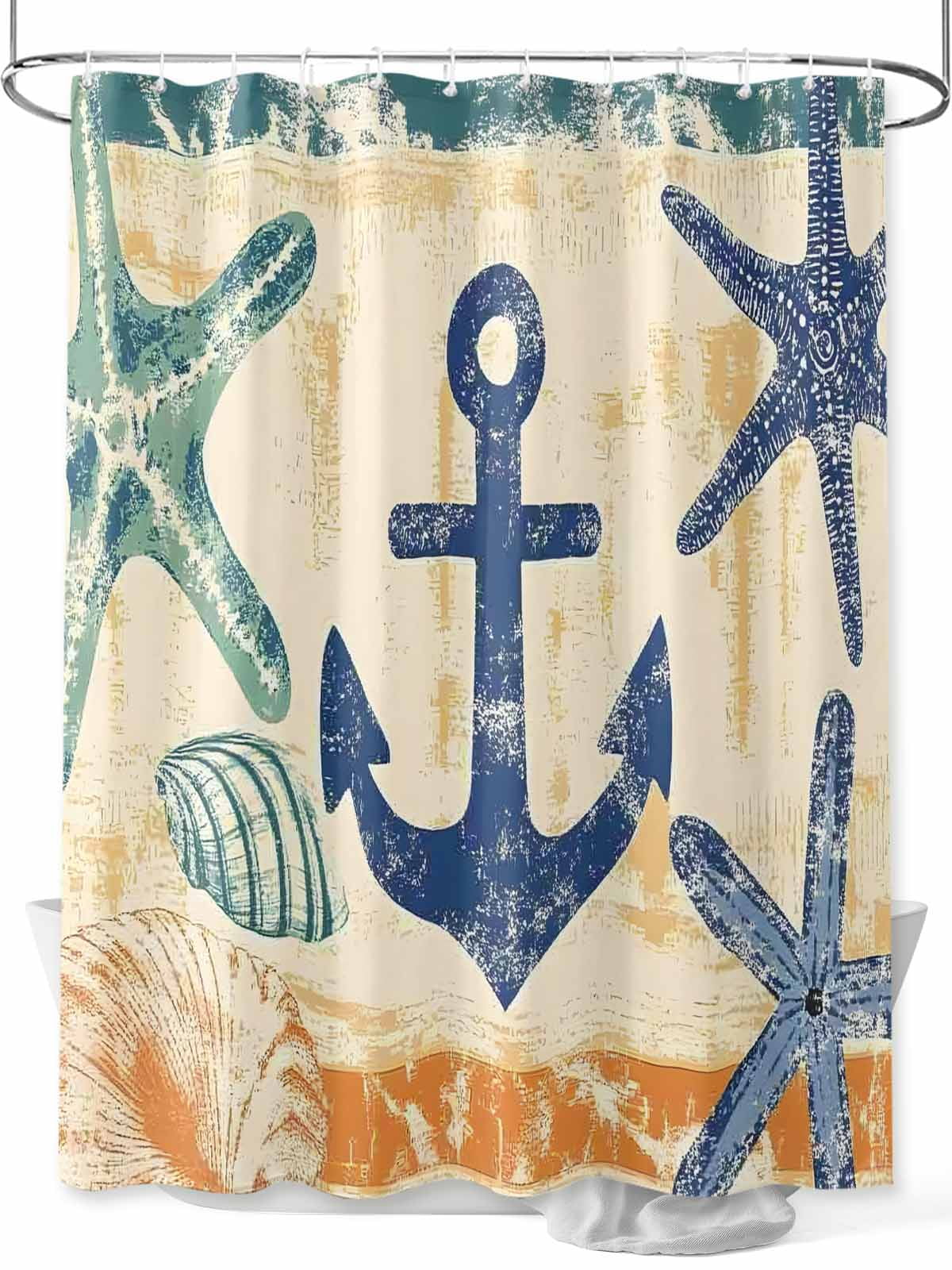 Fsddascl Nautical Anchor Shower Curtain Set - 60" x 72" Washable ...