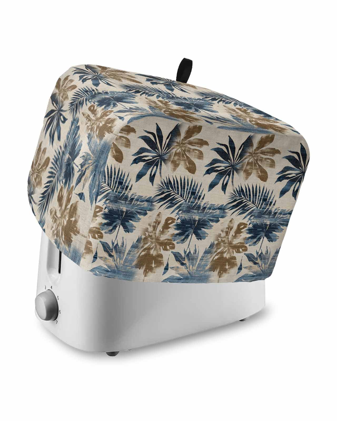 Fsddascl Navy Blue Brown Botanical Small Toaster Cover 2 Slice, Kitchen ...