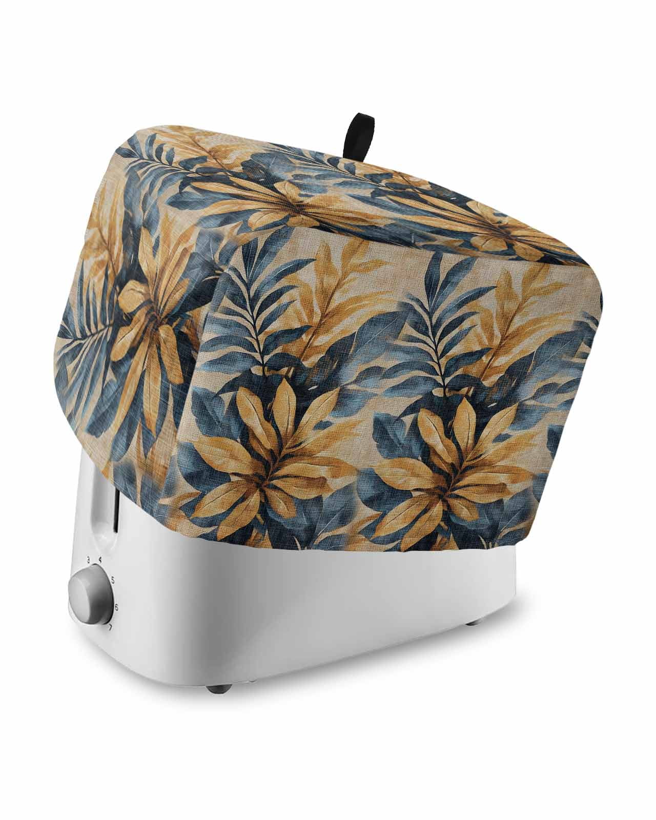 Fsddascl Navy Blue Brown Toaster Cover 2 Slice, Small Kitchen Appliance ...