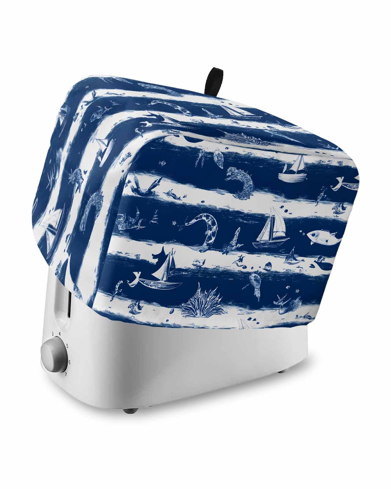Fsddascl Navy Blue Coastal Small Toaster Cover 2 Slice, Kitchen ...