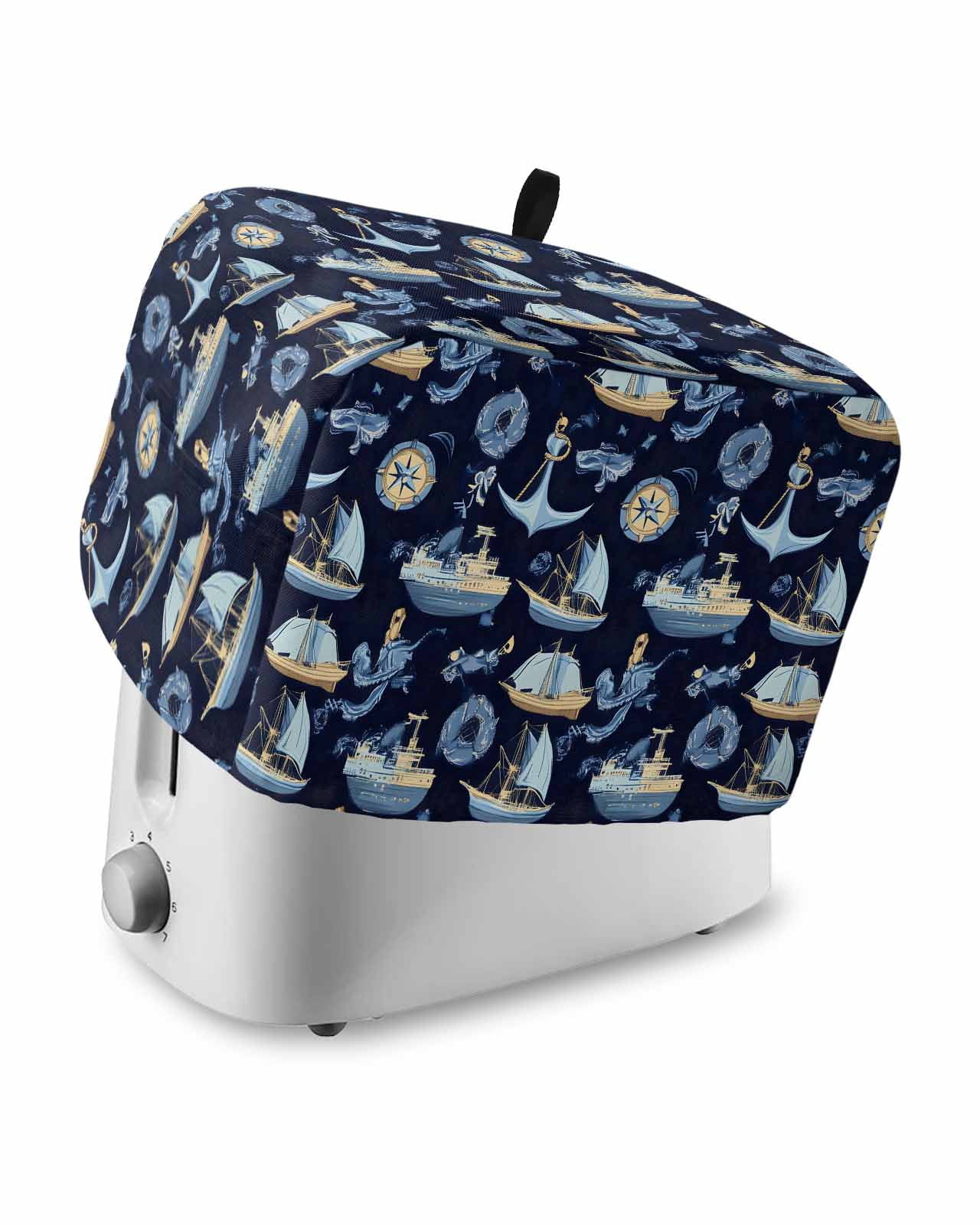Fsddascl Navy Blue Coastal Toaster Cover 2 Slice, Small Kitchen ...