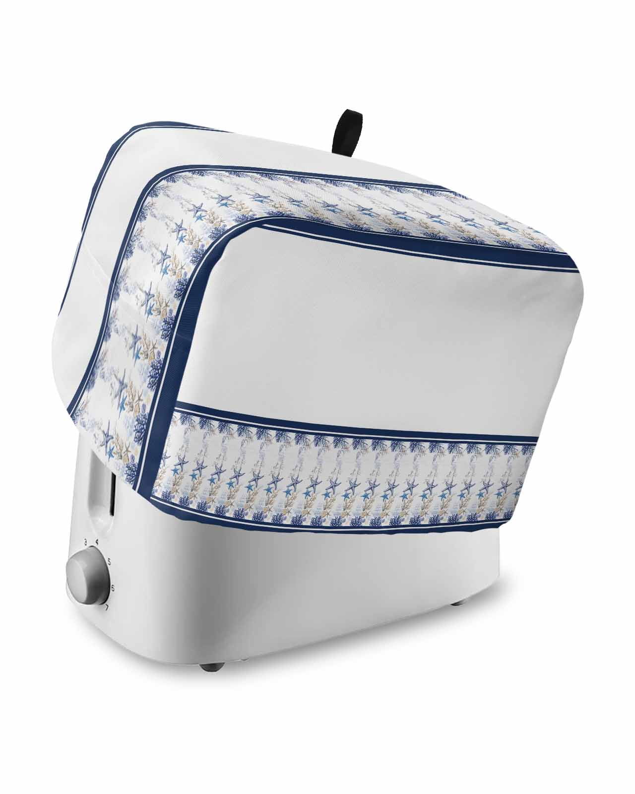 Fsddascl Navy Blue Coastal Toaster Cover 4 Slice, Large Kitchen ...
