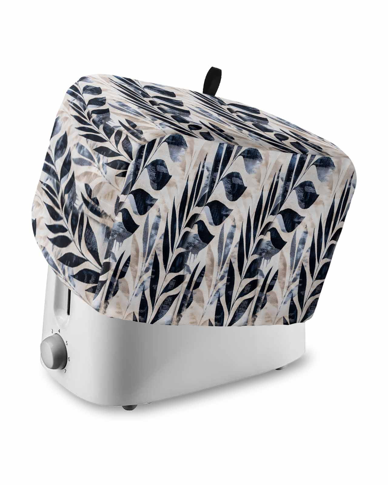 Fsddascl Navy Blue Palm Leaf Small Toaster Cover 2 Slice, Kitchen Appliance Covers, Vintage ...