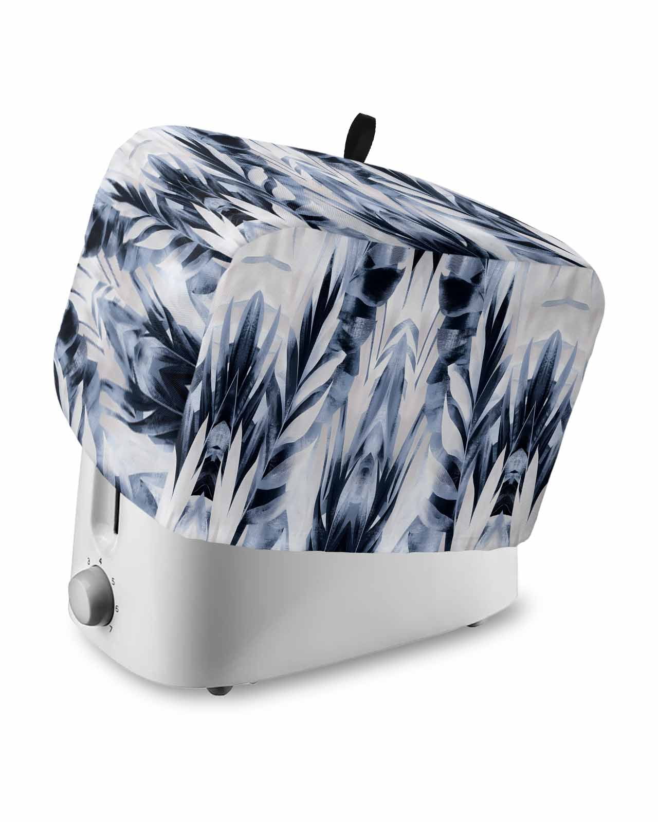 Fsddascl Navy Blue Palm Leaf Toaster Cover 4 Slice, Large Kitchen ...