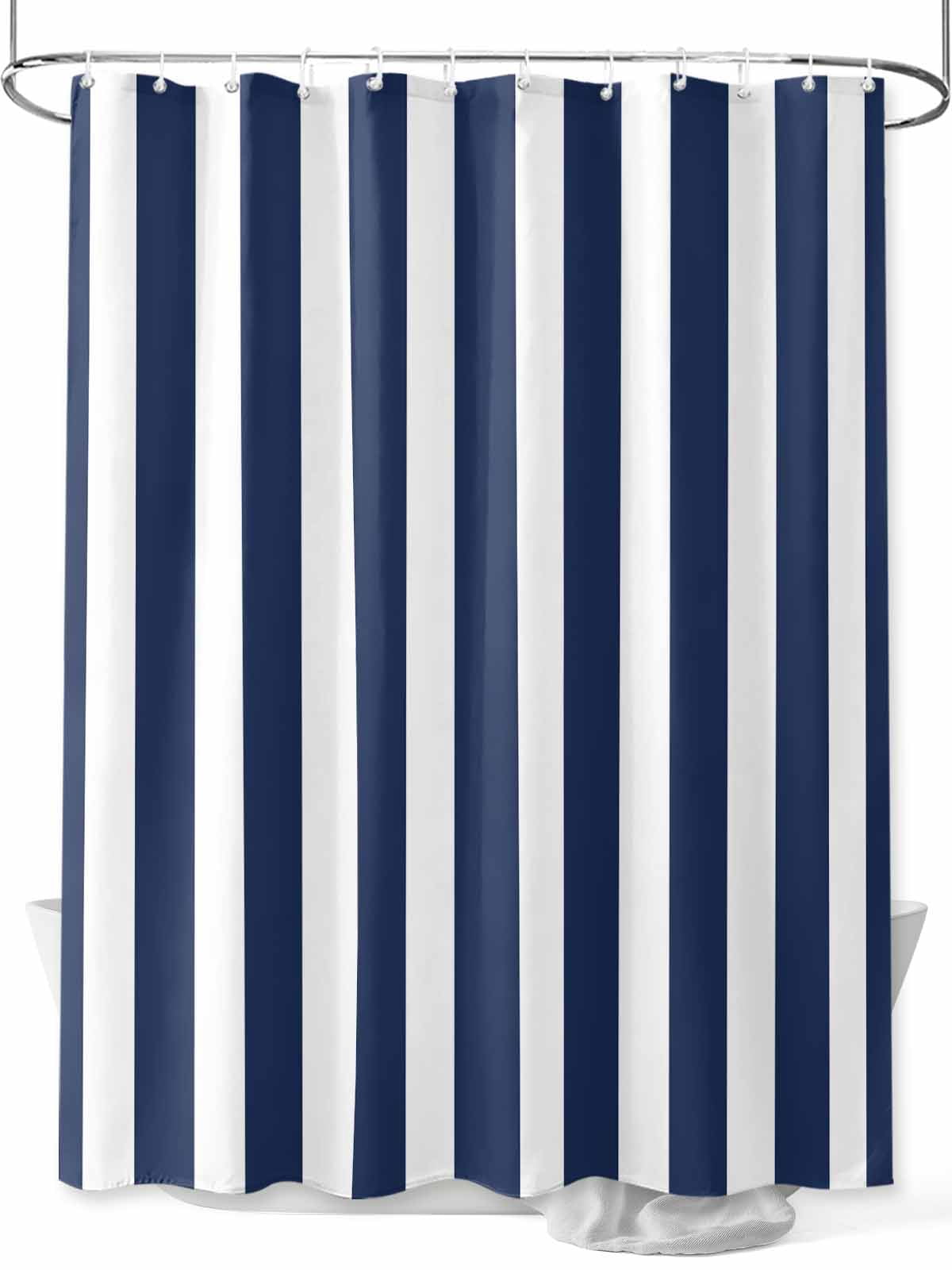 Blue Striped Shower Curtain
