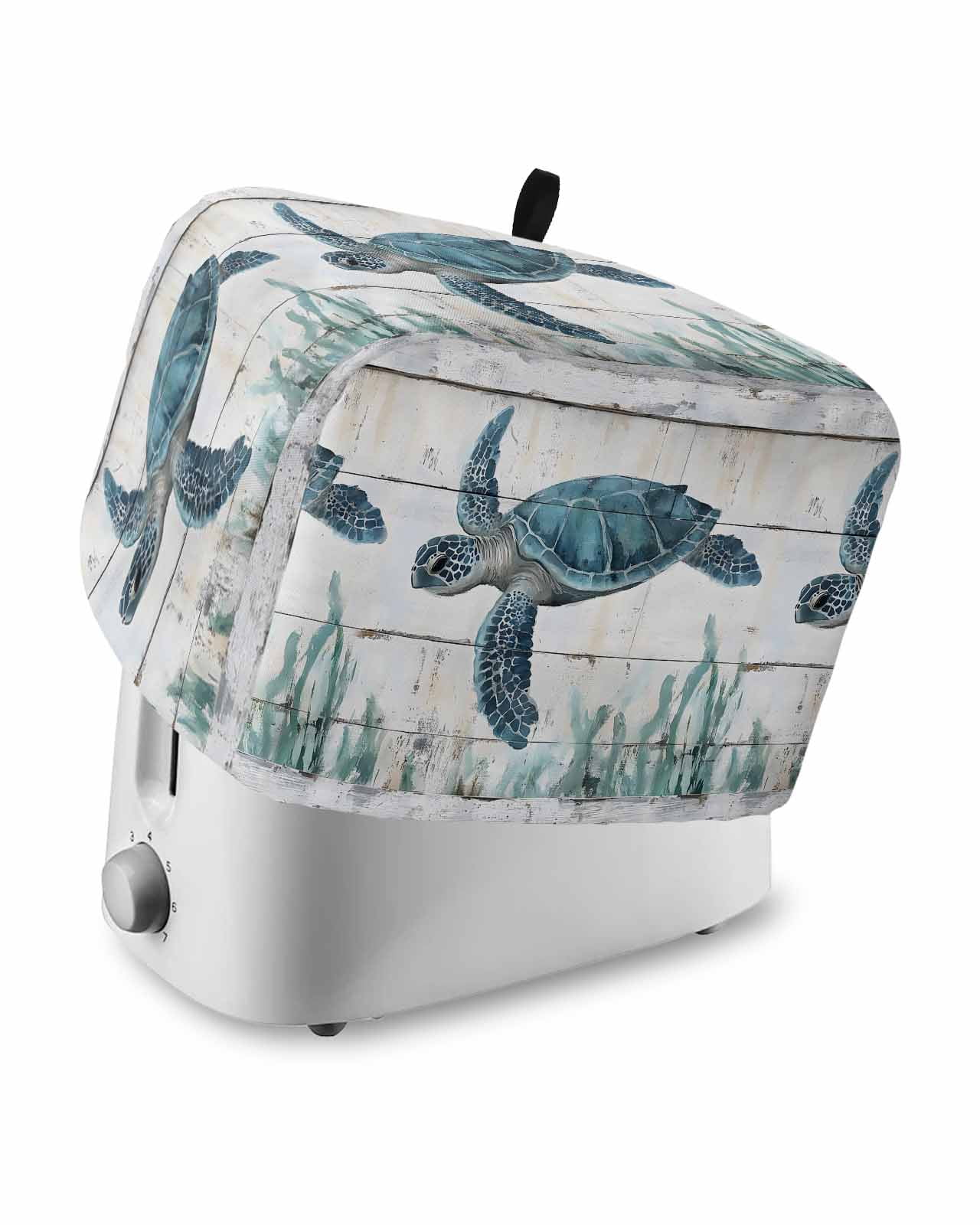 Fsddascl Ocean Teal Green Turtle Toaster Cover 4 Slice, Large Kitchen ...