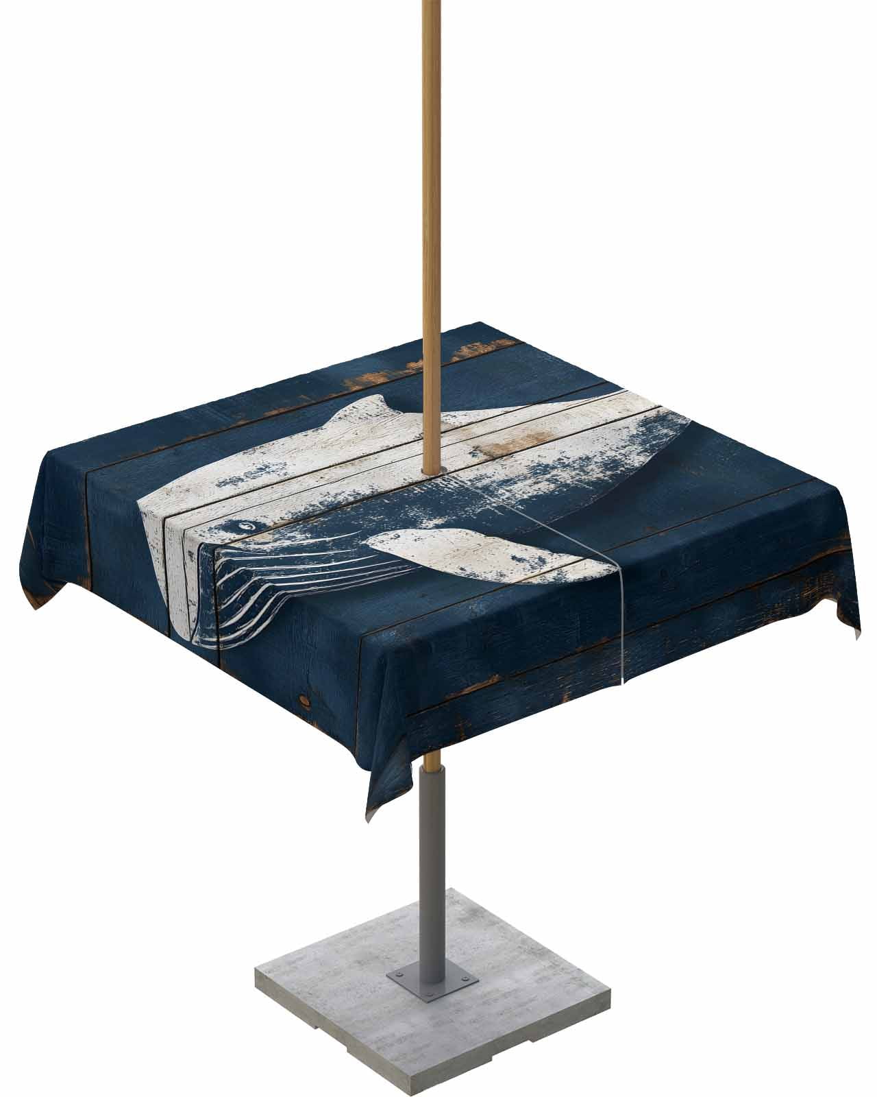 Fsddascl Ocean Whale Blue Outdoor Tablecloth - 60x60 Inch Square Dining ...