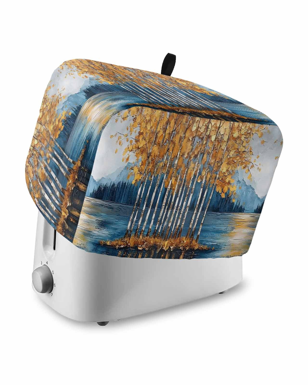 Fsddascl Oil Painting Blue Yellow Toaster Cover 2 Slice, Small Kitchen ...