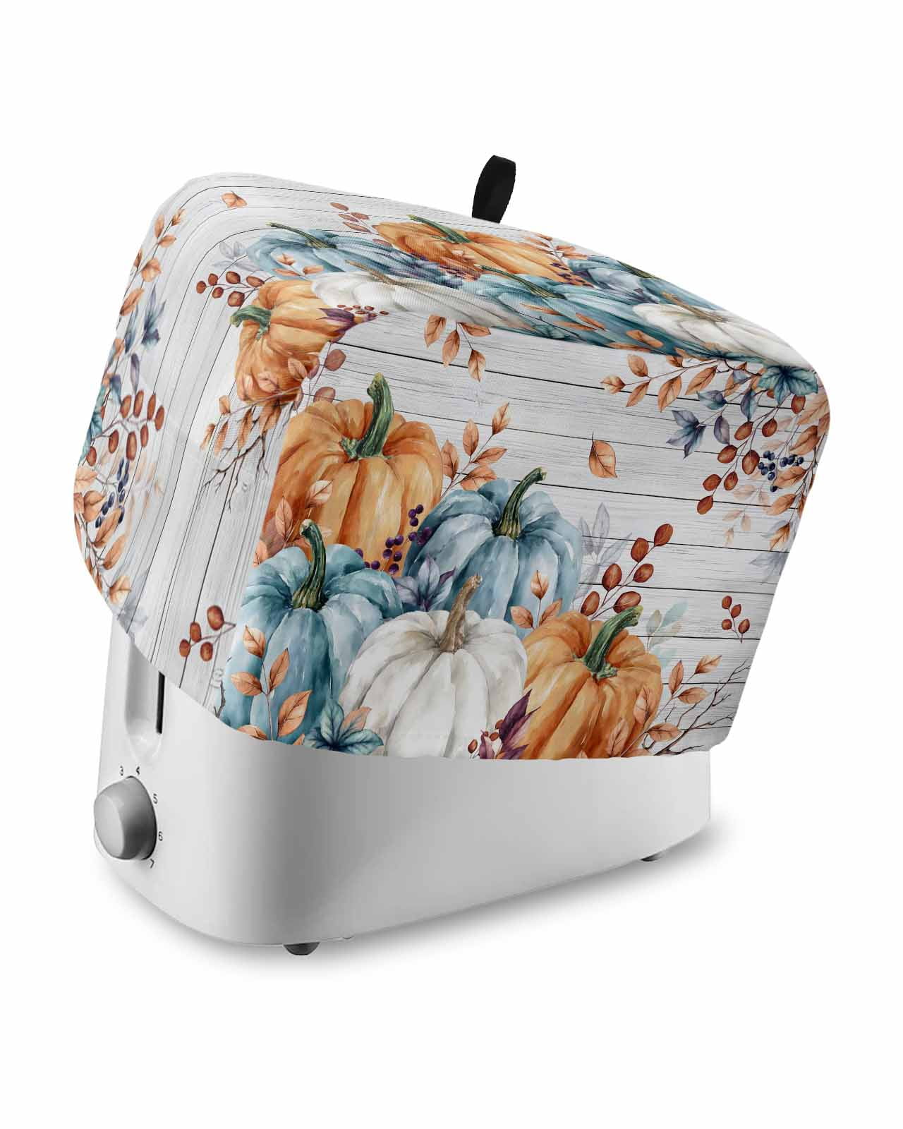 Fsddascl Orange Blue Grey Pumpkins Fall Toaster Cover 4 Slice, Large Kitchen Appliance Covers ...