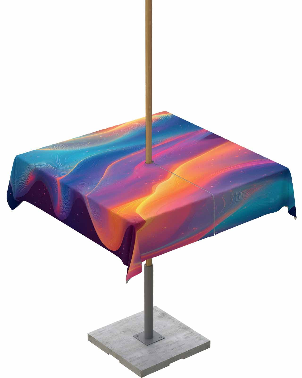 Fsddascl Orange Blue Pink Moire Outdoor Tablecloth - 60x60 Inch Square ...